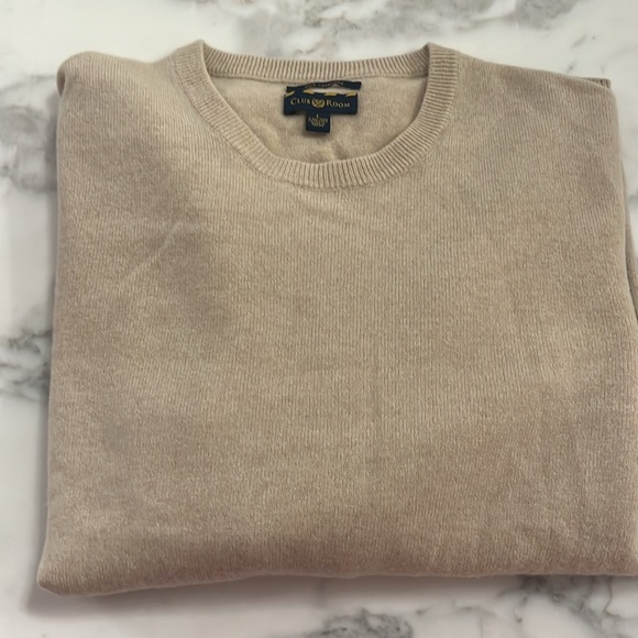 Club Room | Sweaters | Club Room Tan Crew Neck Cashmere Sweater L ...